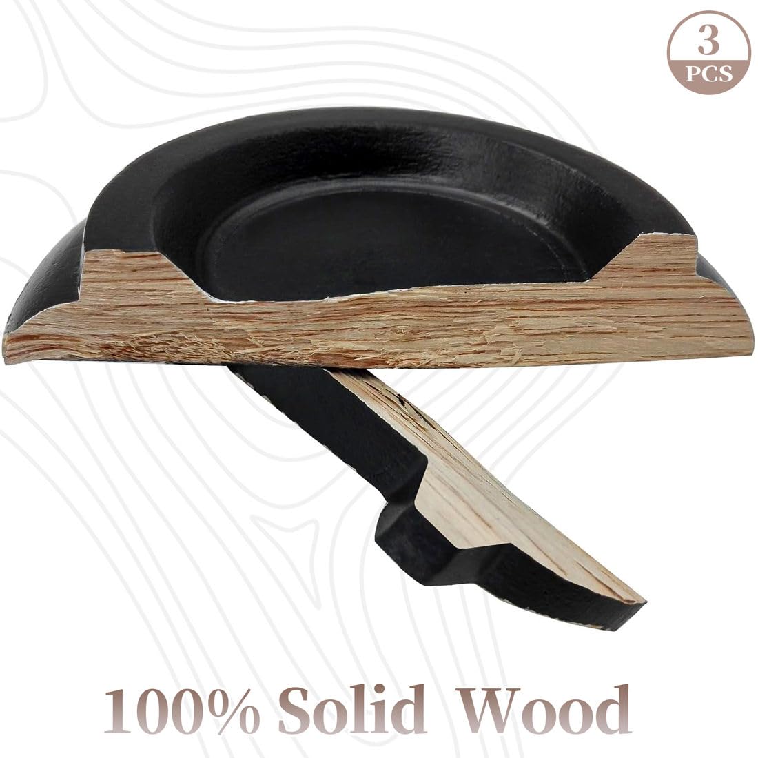 Piano Caster Cups Grand Piano Caster Cups Black Piano Leg Hardwood Cups Pads for Grand Piano (Set of 3)