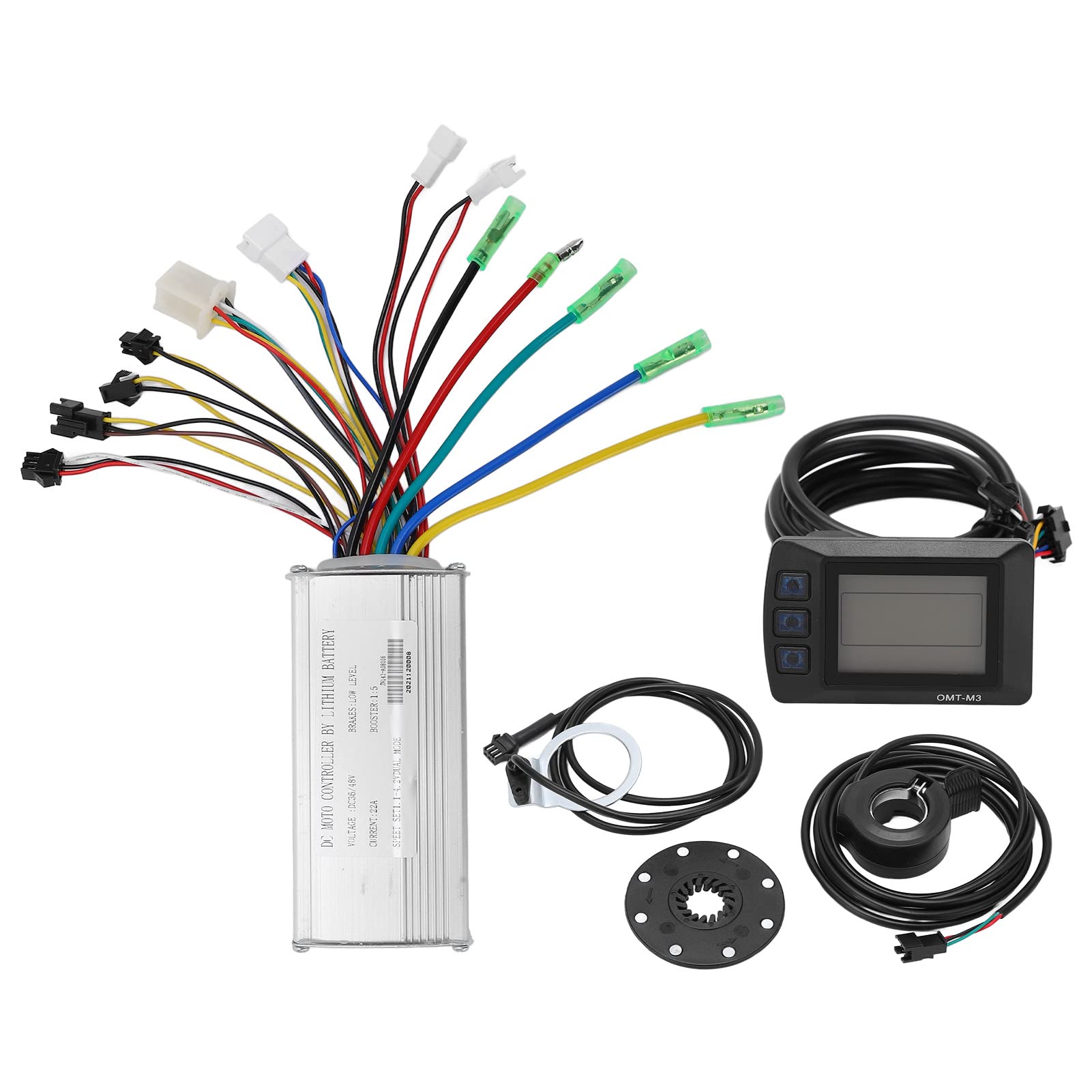 Electric Bike Conversion Kit, Good Heat Dissipation 36V 48V Controller Display Good Toughness with OMT‑M3 Display for Electric Vehicle