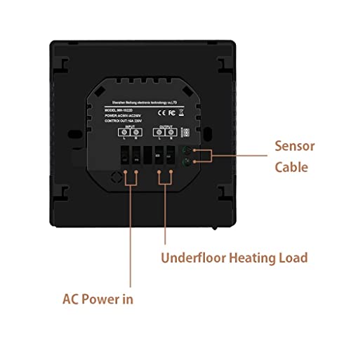 LNYHLXS LCD Touchscreen Thermostat Programmable Electric Floor Heating System Thermoregulator Temperature Controller