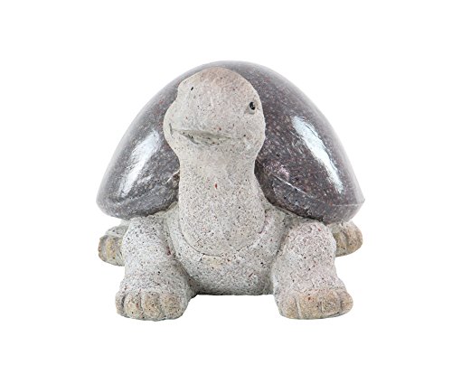 Deco 79 Polystone Turtle Decorative Garden Sculpture Indoor Outdoor Garden Statue, Outdoor Sculpture 13" x 12" x 10", White