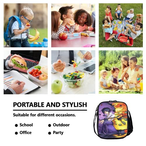 Csvnjeu Anime Backpack Set, Polyester Backpack Set with Lunch Box And Pencil Pouch, Backpack Set for Teenage Boys And Girls