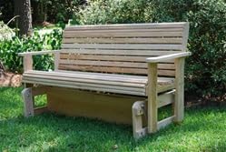 Generic 5FT Cypress Roll Porch Glider Made in USA, Unfinished Natural Wood Tone
