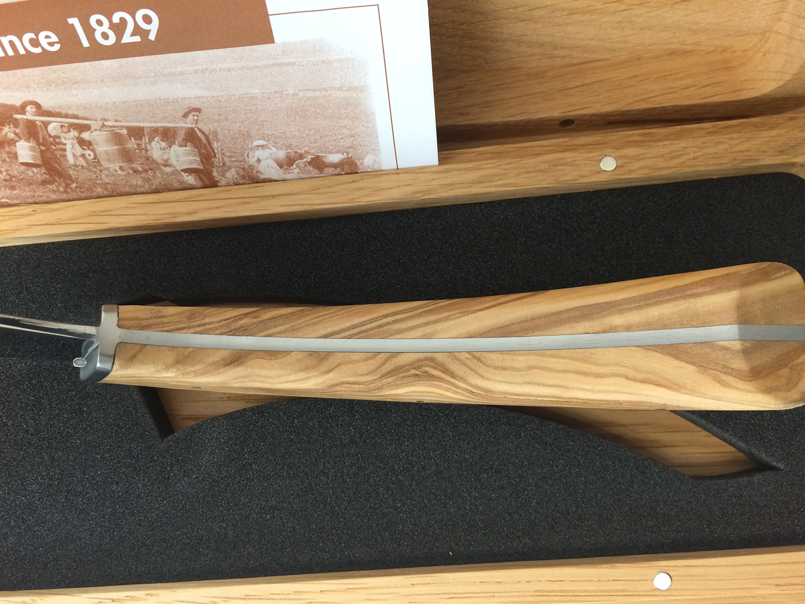 Laguiole en Aubrac Handmade Cheese Knife 'Le Buron' KMF99OLI/LZB1 Olivewood Handle