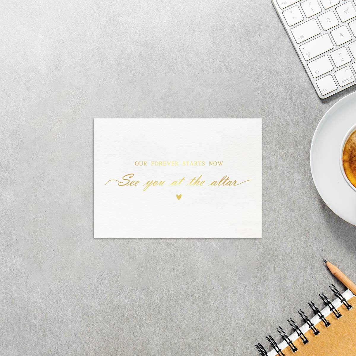 MAGJUCHE See You At The Altar Card, Gold Foil Wedding Day Card To Groom Or Bride, For Husband Cards