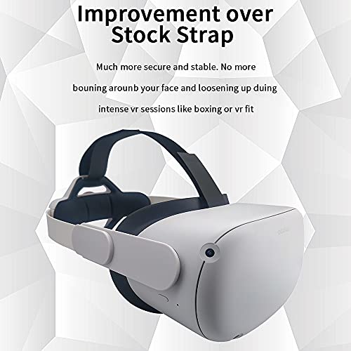 dethinton Head Strap for Oculus Quest 2 with Head Cushion, Adjustable Head Strap Replacement for Oculus Quest 2 Elite Strap, Enhanced Support and Comfort in VR