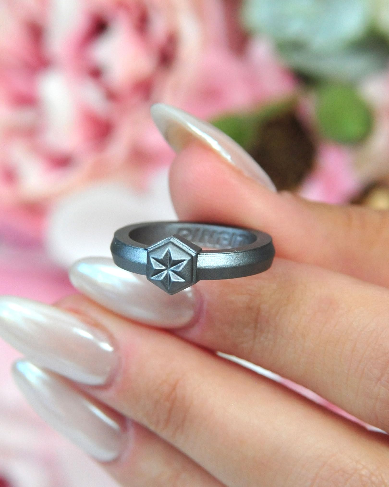 Rinfit Silicone Rings for Women - Silicone Wedding Bands Women - Womens Wedding Ring - Stackable Silicone Rings Women Couture - Patented Design - Silver, Size 6