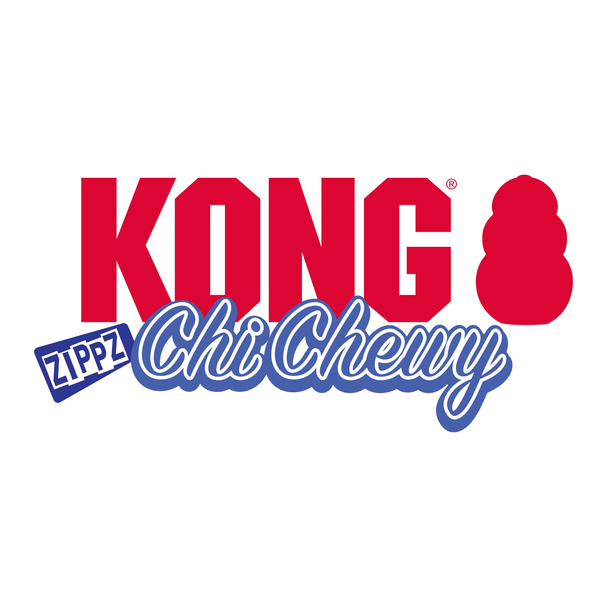 KONG Chichewy Zippz Bone with Grooves for Treats and Dental Health