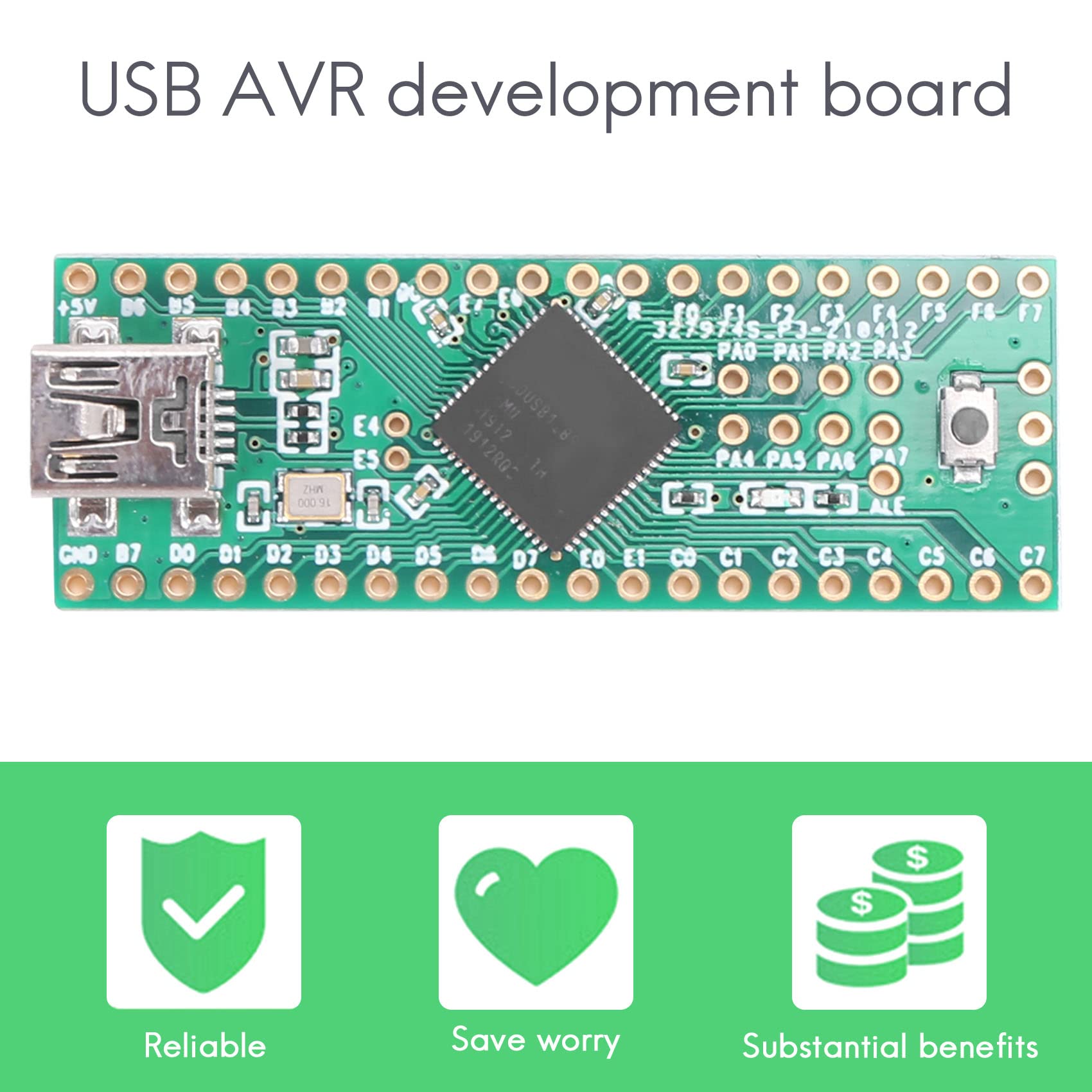 FOOTIC Teensy 2.0++ USB AVR Development Board ISP U Disk Keyboard Mouse Experimental Board AT90USB1286 (183082)