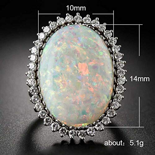 Rings for Women Diamond Artificial Stone Geometric Oval Openwork Ring Ladies Jewelrya Good Gift for a Girlfriend, Boyfriend, Family