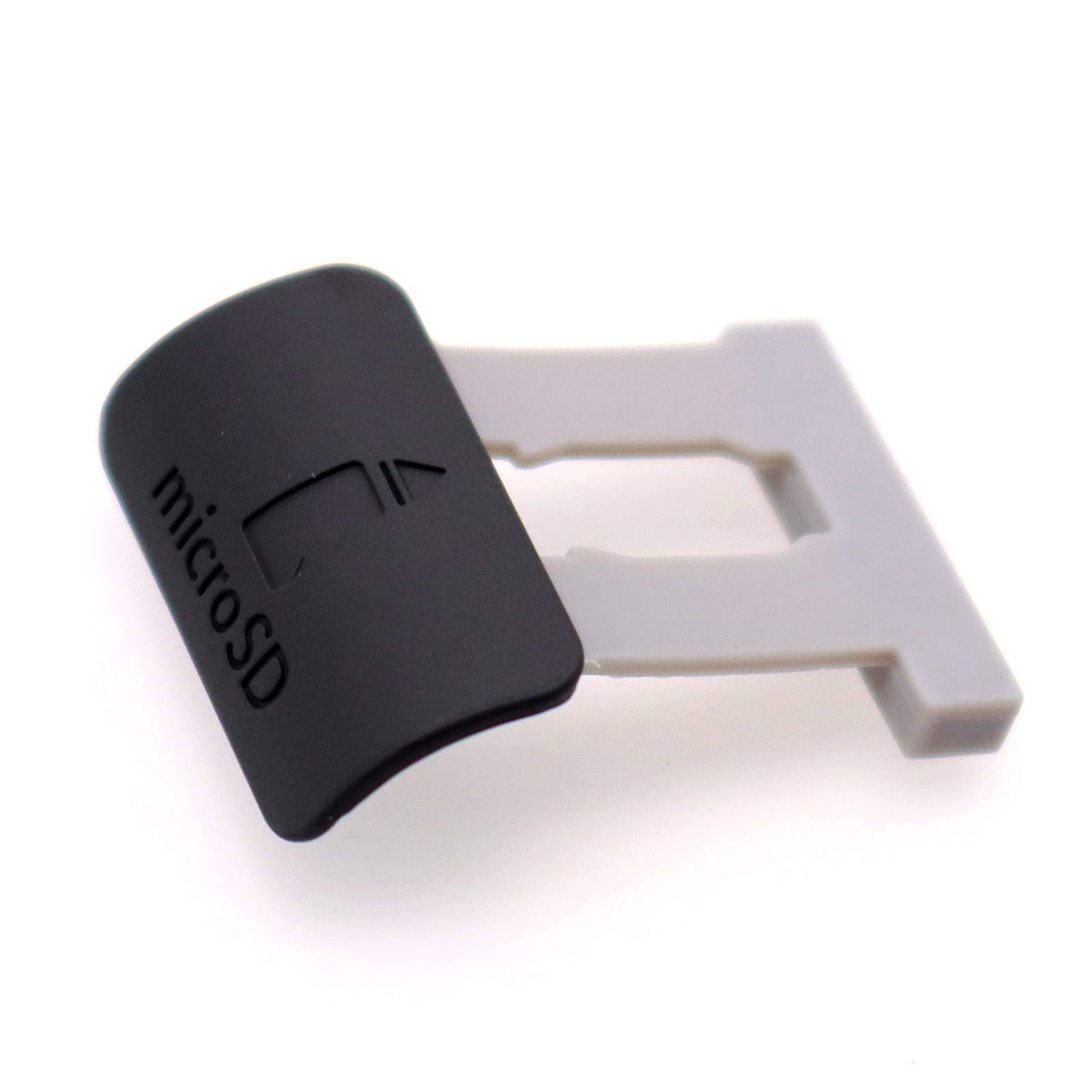 Deal4GO Replacement Memory SD Card Slot Plastic Dust Cover Bezel for Nintendo Switch Lite Console (Gray)