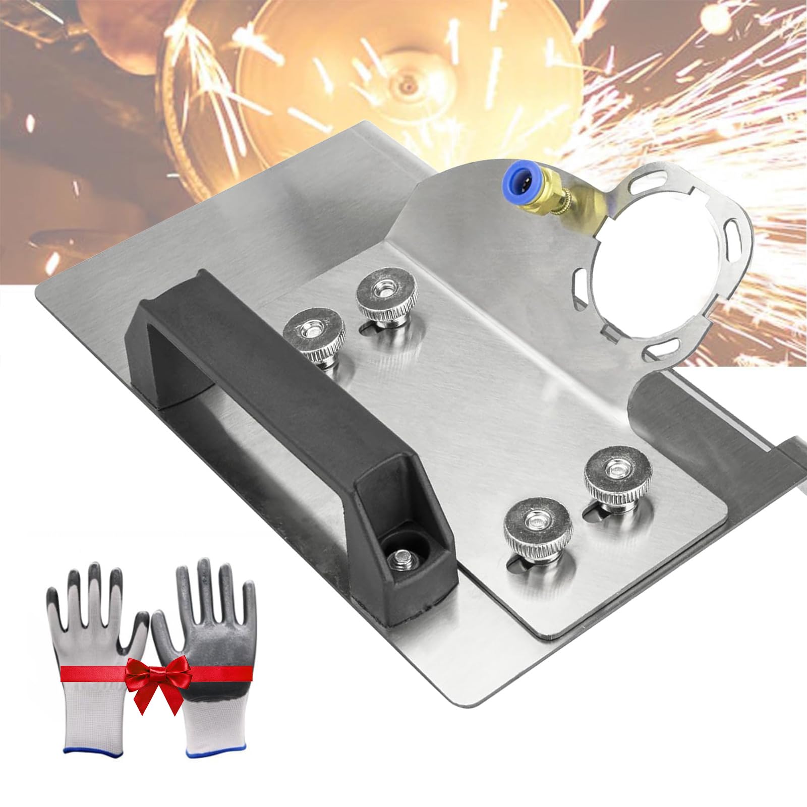 Generic 45 Degree Tile Chamfering Tool, Angle Grinder Stand for Tile 45° Chamfer Cutting, 9.2 Inch Angle Grinder Stand Angle Grinder Tool Angle Grinder Holder for 100-Type Angle Grinders (1 PC)