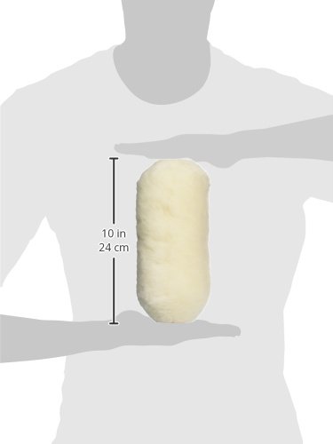 Lambskin Roller Cover by Linzer, 9" x 1-1/2" Nap, Natural Merino Sheepskin, Natural Oils Prevent Matting for Uniformed Coverage, Can be Cleaned for Multiple Uses