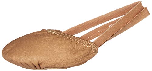 Dance Basix Leather Half Sole Dance Turner for Women, Men, Boys & Girls Tan
