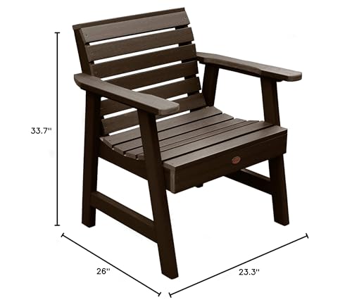 Highwood AD-CHGW1-ACE Weatherly Garden Chair, Weathered Acorn
