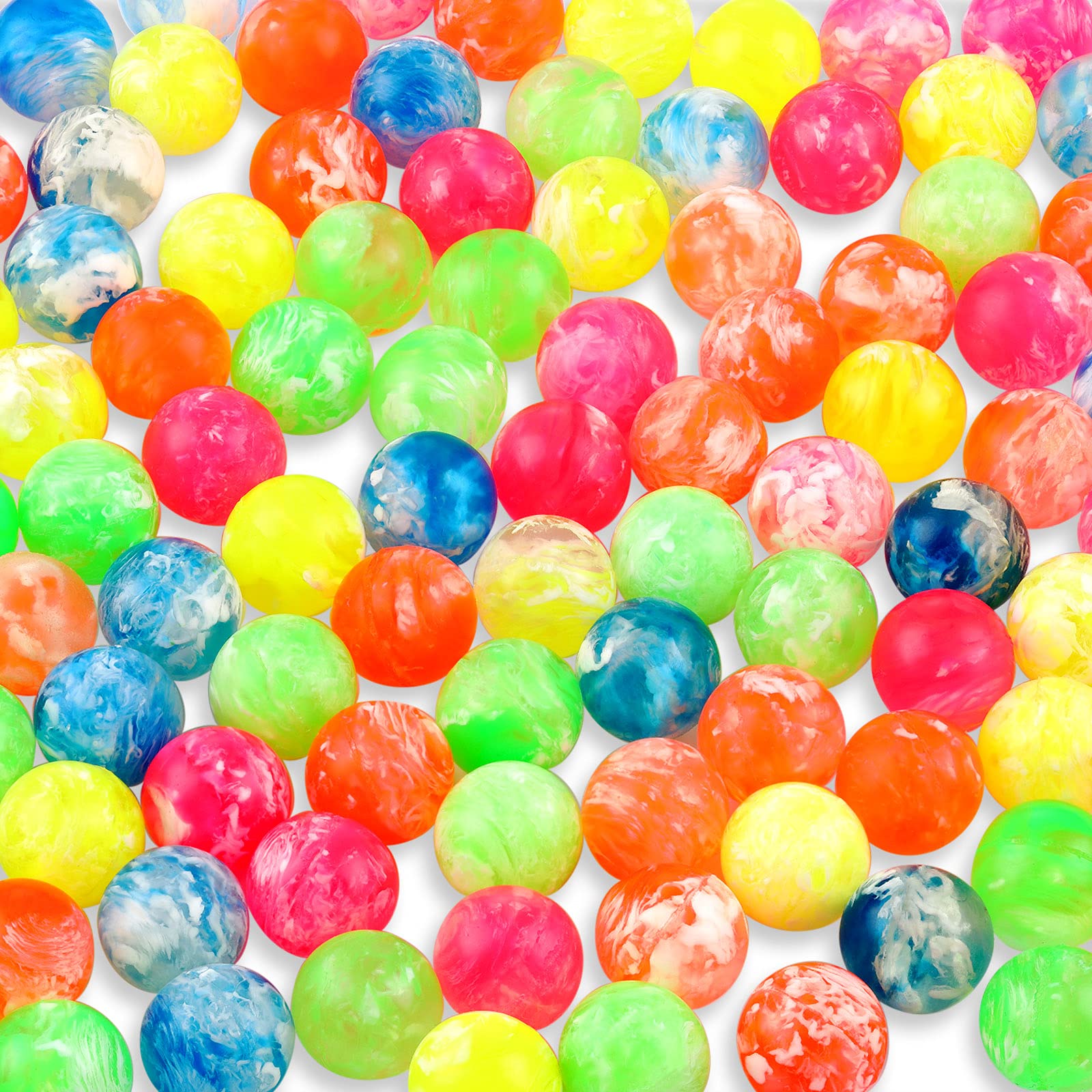 Sumind 100 Pcs Small Bouncy Balls in Bulk Rubber High Bouncing Balls Mini Bouncy Balls for Birthday Party Favors Gift Game Prizes Vending Machines Fillers Outdoor Activities(0.78 inch)