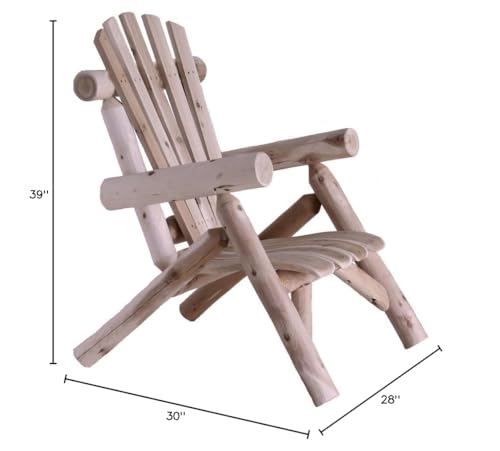Lakeland Mills Cedar Log Patio Lounge Chair Set of 2