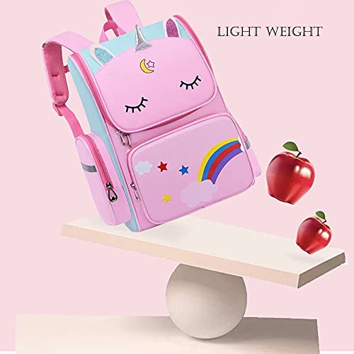 HT HONOR . TRUST Girls Backpack 16inch for 5 6 7 8 years old Backpacks Kids Elementary School Bag for Girls Pink Children BookBag