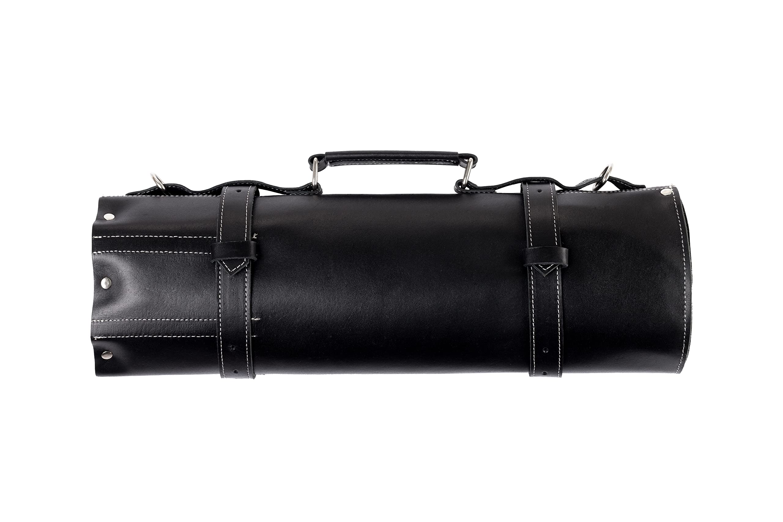 EVERPRIDE Chef Knife Roll Bag Made of Genuine Top Grain Leather β Knife Bag Holds 10 Knives up to 18β PLUS Zippered Compartment for Cooking Accessories β Knives Not Included