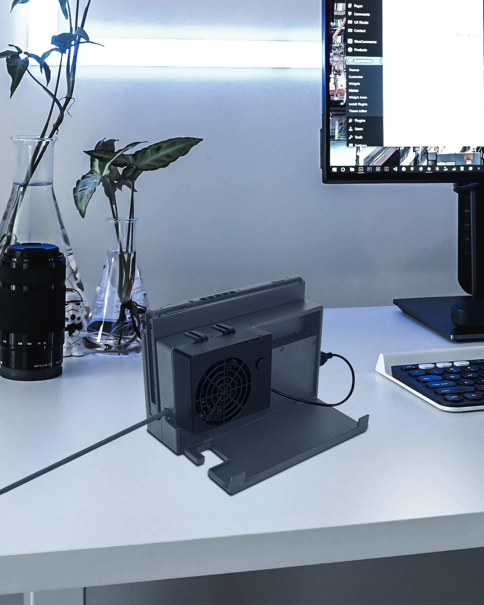Skywin- Console Cooling Fan with 4500 RPM Speed, USB Fan for Cooling, USB Cooler for Dock, Compatible with Charging Dock, Dual-Fan Support for Extended Gaming Sessions
