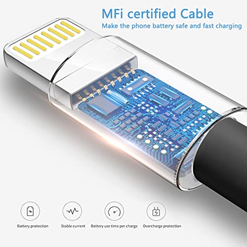 iphone Quick Charger - 20W PD USB C Wall Charger [MFi Apple Certified] with 6FT USB-C to Lightning Cable Compatible with iPhone 14/14 Pro/14 Pro Max/14 Plus/13/12/11/Pro/Pro Max/Mini/Xs Max/XR/X, iPad