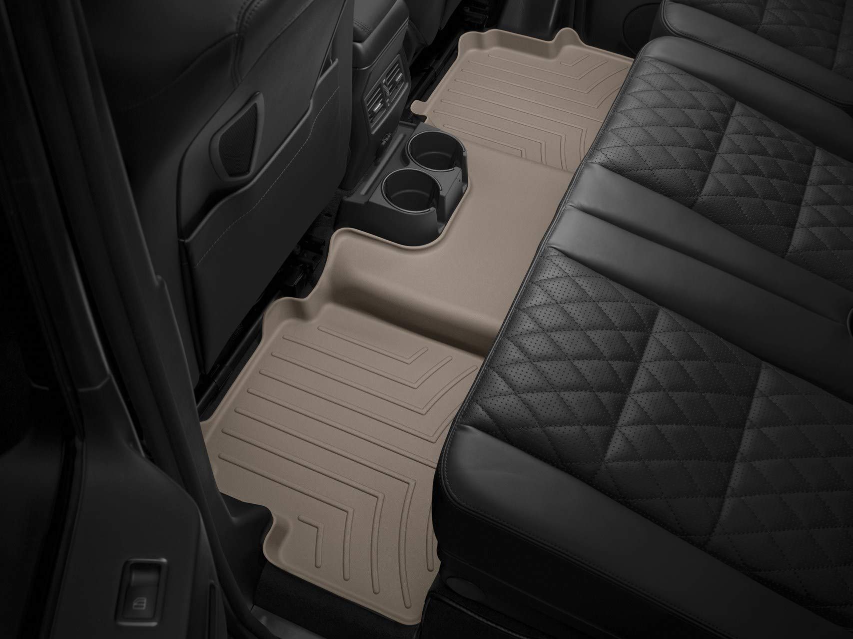 WeatherTech Custom Fit FloorLiners for Ford Super Duty, F-150, F-150 Raptor - 2nd Row (446973), Black