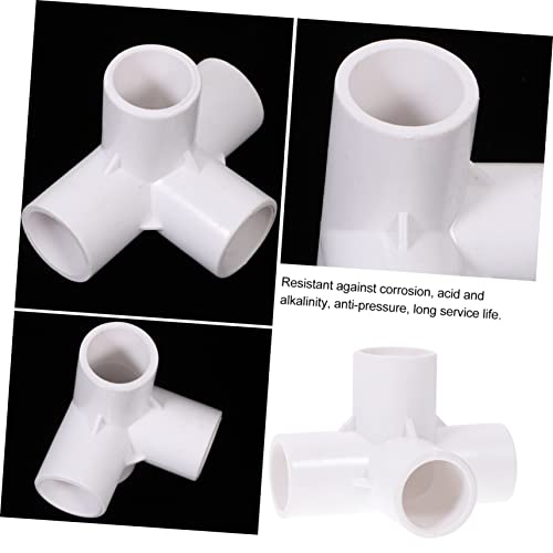 Happyyami 20 Pcs Water Pipe Elbow Clothes Rack with Shelf Carassosories Pvc Fittings Pvc Pipe 1/2 Inch Dress Hangers Elbow Fitting Tee Corner Fitting 4 Way Pvc Tee Pvc Pipe Connector Frame