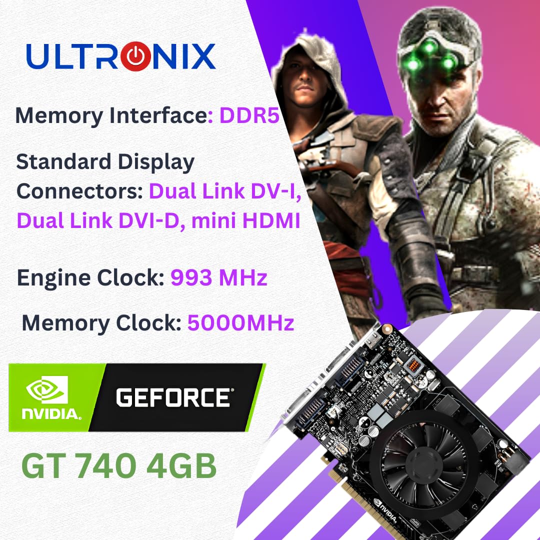 Dell Gaming PC OptiPlex Tower Desktop Computer - Intel Core i7 6 Gen (3.40 GHz), GeForce GT 740 4gb GDDR5-16GB RAM - 512 GB SSD, Ultronix Keyboard, Mouse, Mousepad, Headset Windows 10 Pro (Renewed)