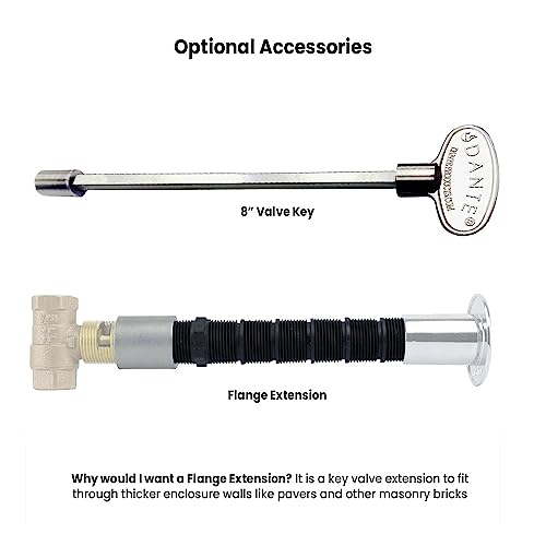 Hearth Products Controls HPC Fire Replacement Flange & Key (UDFK-PW), Pewter