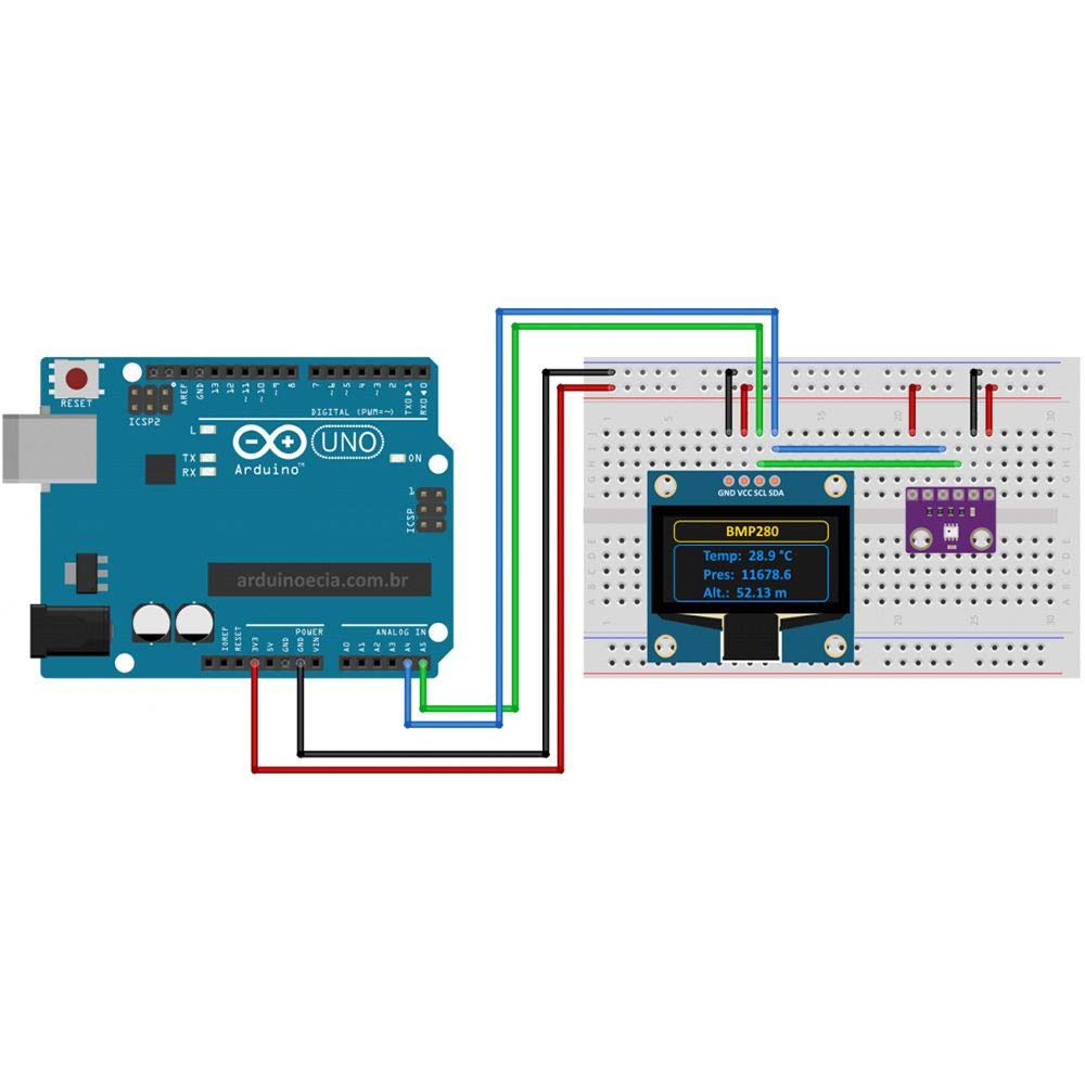 DAOKI 5Pcs Pressure Sensor Module BMP280 3.3V Digital Barometric Altitude Pressure Atmospheric Module for Arduino High Precision with Dupont Cable