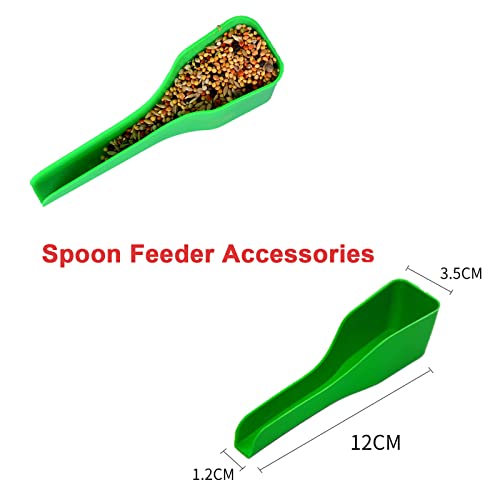 Lucky Interests 2 pcs Hamster Automatic Feeder 400ml, Hamster Food Dispenser with Brackets Small Animals Food Bowl for Dwarf Hamster Guinea Pig Chinchilla Gerbil Bird Hedgehog Ferret with 2 Spoon