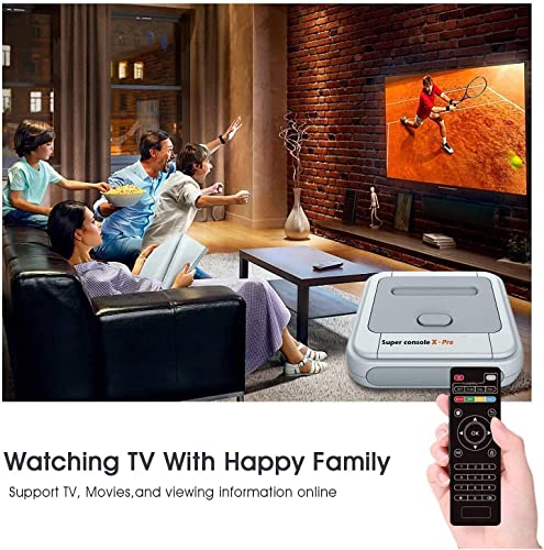 Kinhank Super Console X Pro,128G Retro Video Game Consoles with 95,000+ Games,Emulators Console Andriod TV 7.1& Game Systems for 4K TV HD/AV Output, 2 Wireless Controllers,Gift for Men