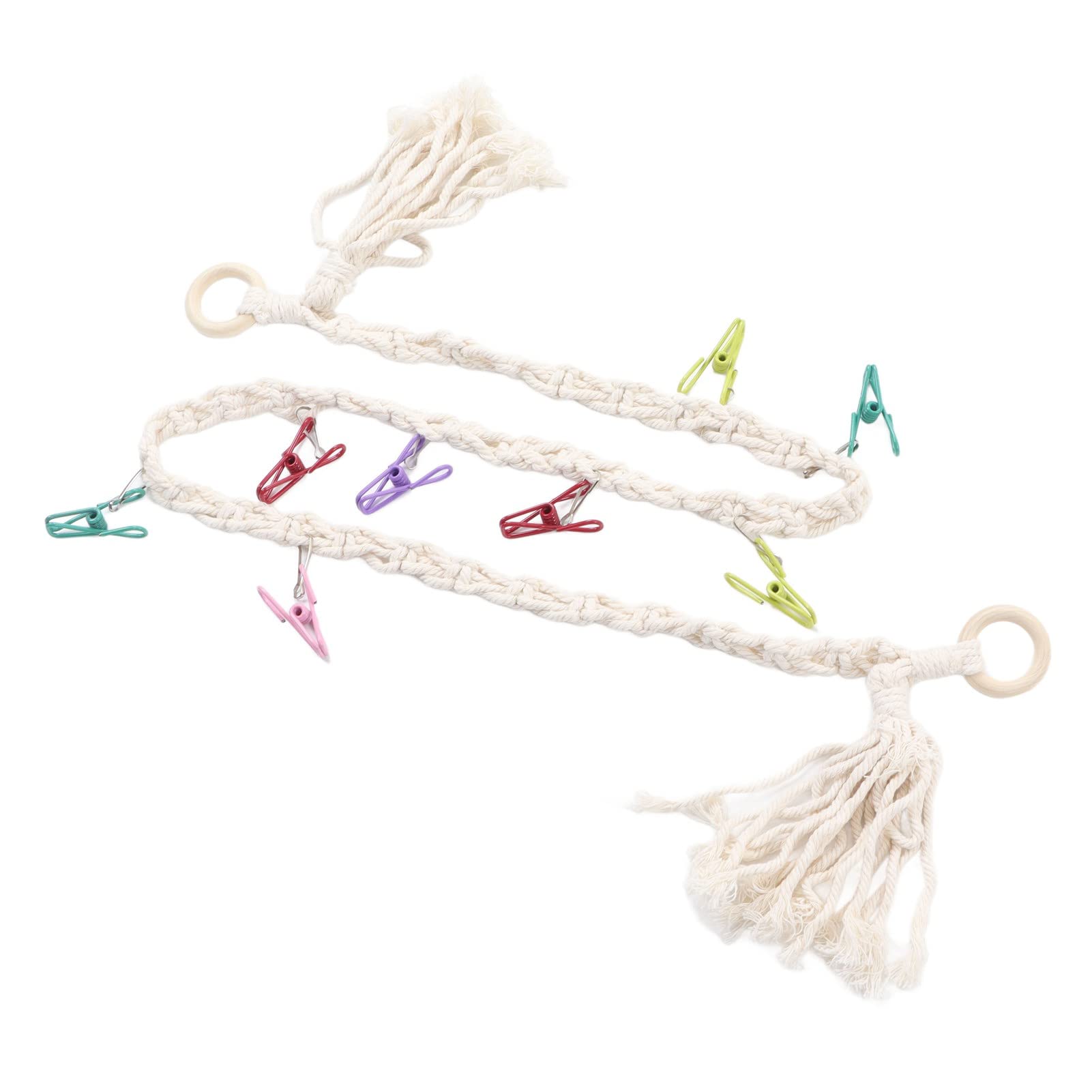 Generic Hanging Stuffed Animal Storage Chain Space Saving Wall Toy Storage Decor with Clips and Hooks for Children's Room (White), Genericetra9q8dzo-11