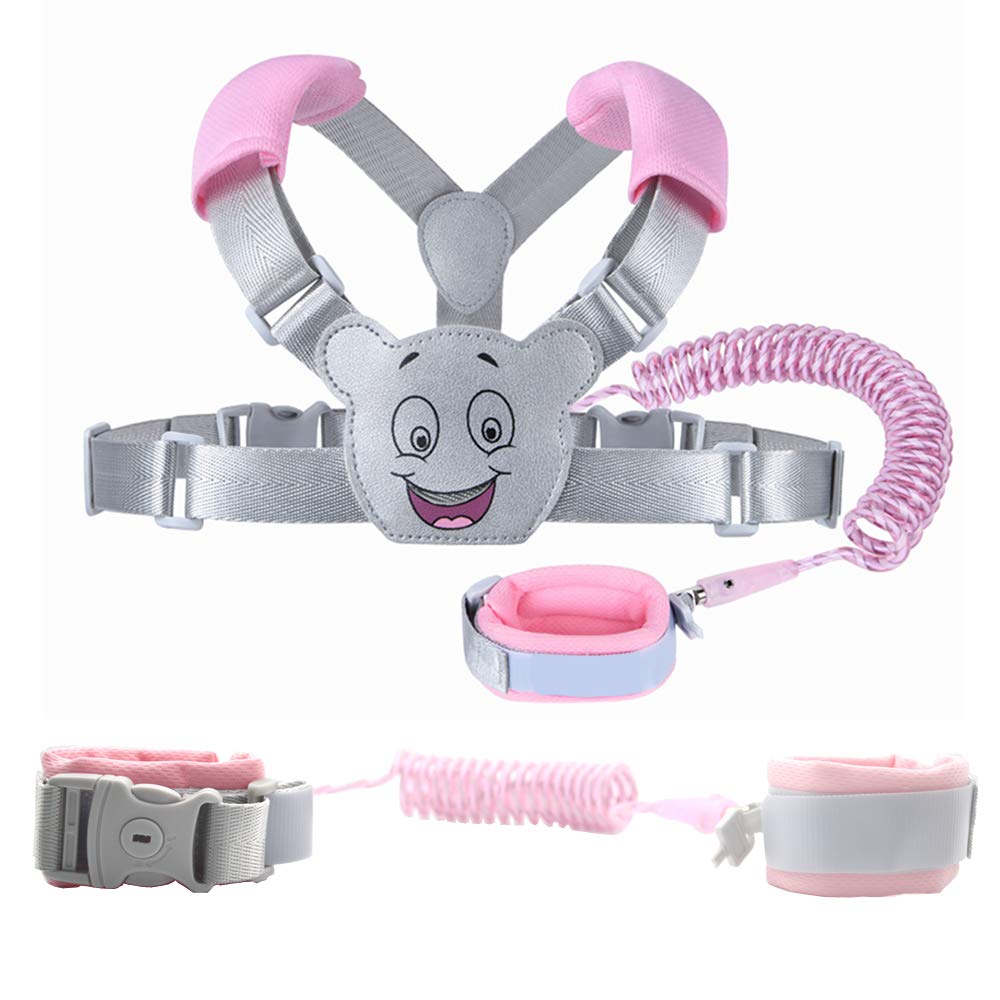 Child Link Backpack for Kid, 3-in-1, Anti Lost Wrist Cuff with Lock + 1.5m Link + Safety Walking Backpack for Girls, Boys