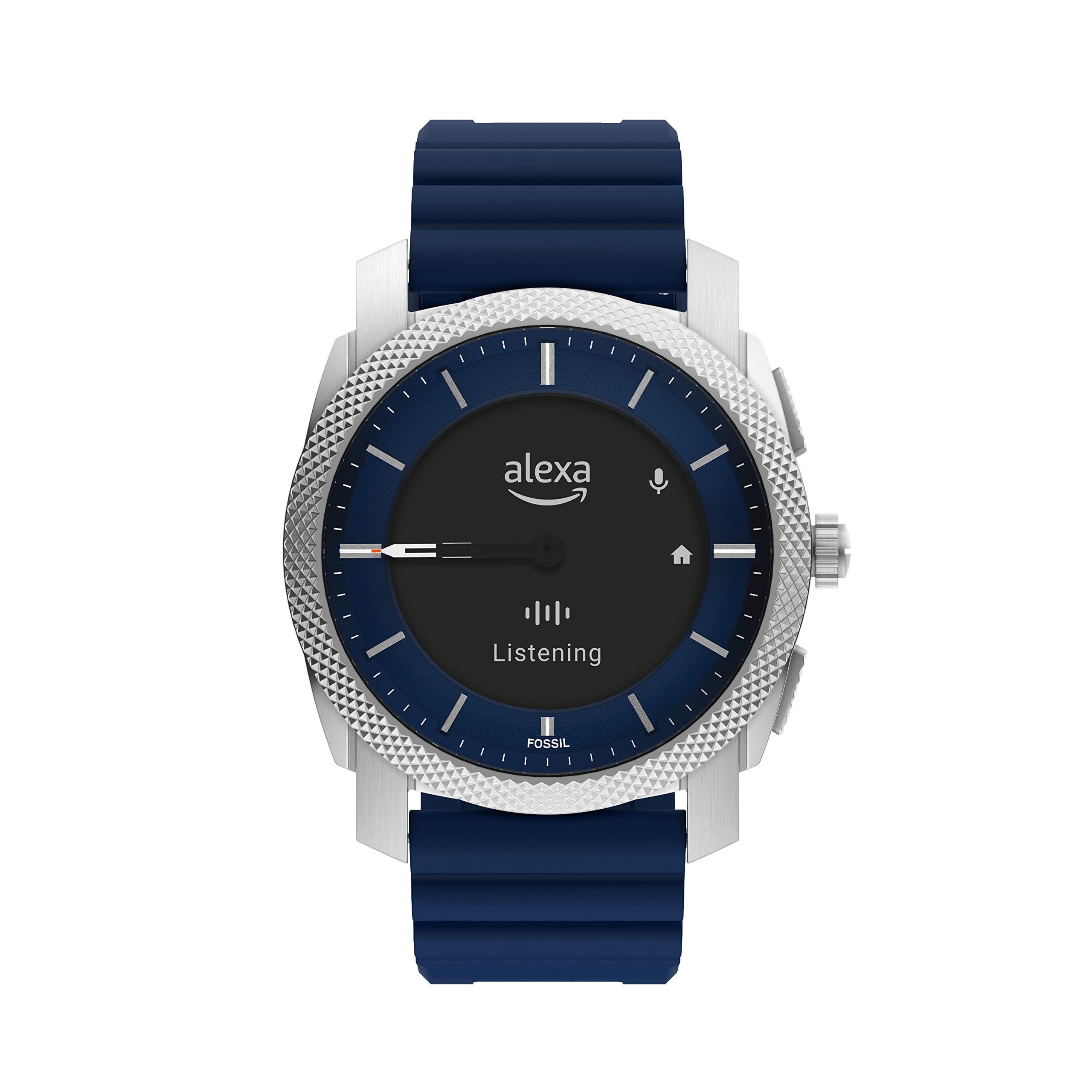 Fossil Men's Machine Gen 6 Hybrid 45mm Stainless Steel Mesh Smart Watch, Color: Black (Model: FTW7062)