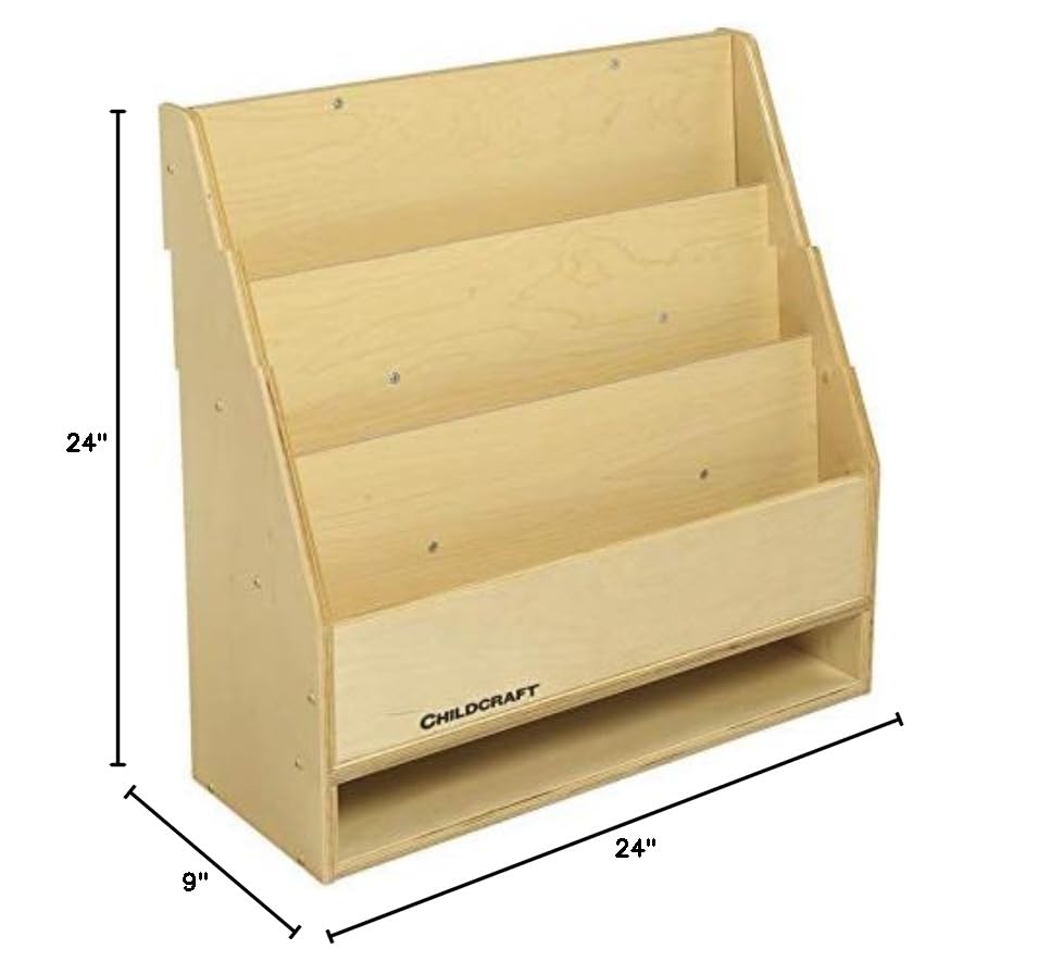 Childcraft Toddler Book Display with Dry-Erase Panel, 3 Shelves, 24 x 9 x 24 Inches