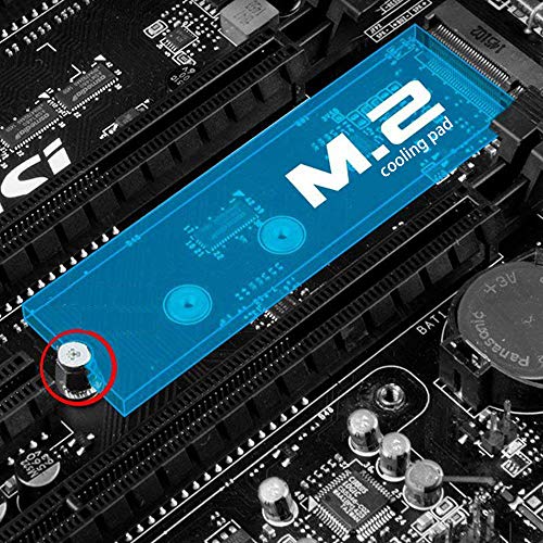 M.2 SSD Mounting Screws Kit for Asus/msi Motherboards, with Nvme m2 Cooling pad