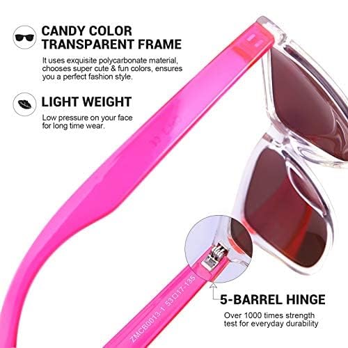 COLOSSEIN Sunglasses Womens Classic Square Frame UV400 Mirrored Lens, Fit for Outdoor, Vacation, Driving