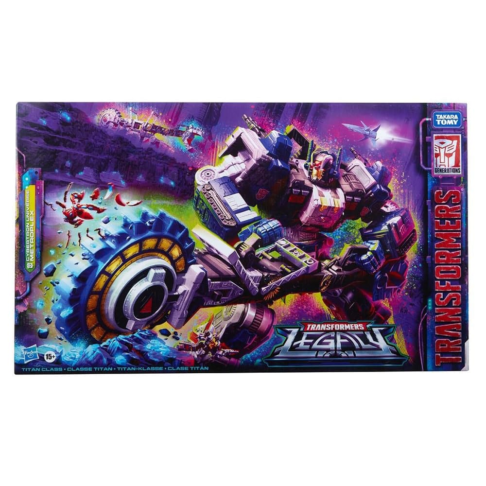 Transformers Toys Generations Legacy Series Titan Cybertron Universe Metroplex Action Figure - Ages 15 and Up, 22-inch