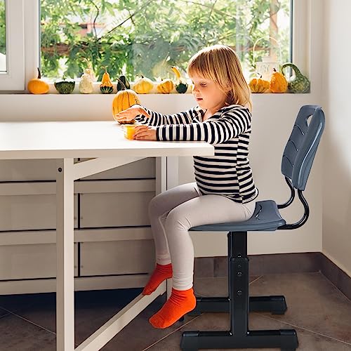 Kigley Student Chair Height Adjustable Chair with Pedestal Frame for School Classroom Office Computer Table Study(Gray, 2 Pcs)