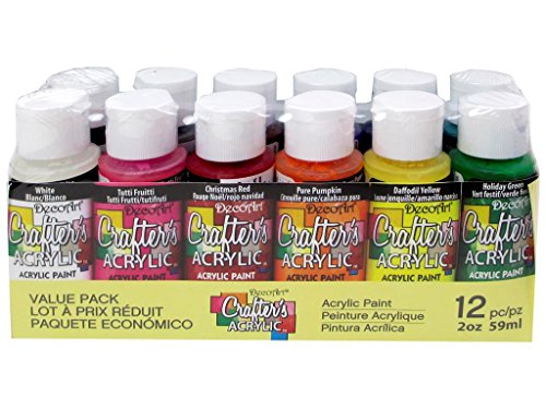 Decoart Crafter's Value Pack Acrylic 12pc, 2 Fl Oz (Pack of 12)