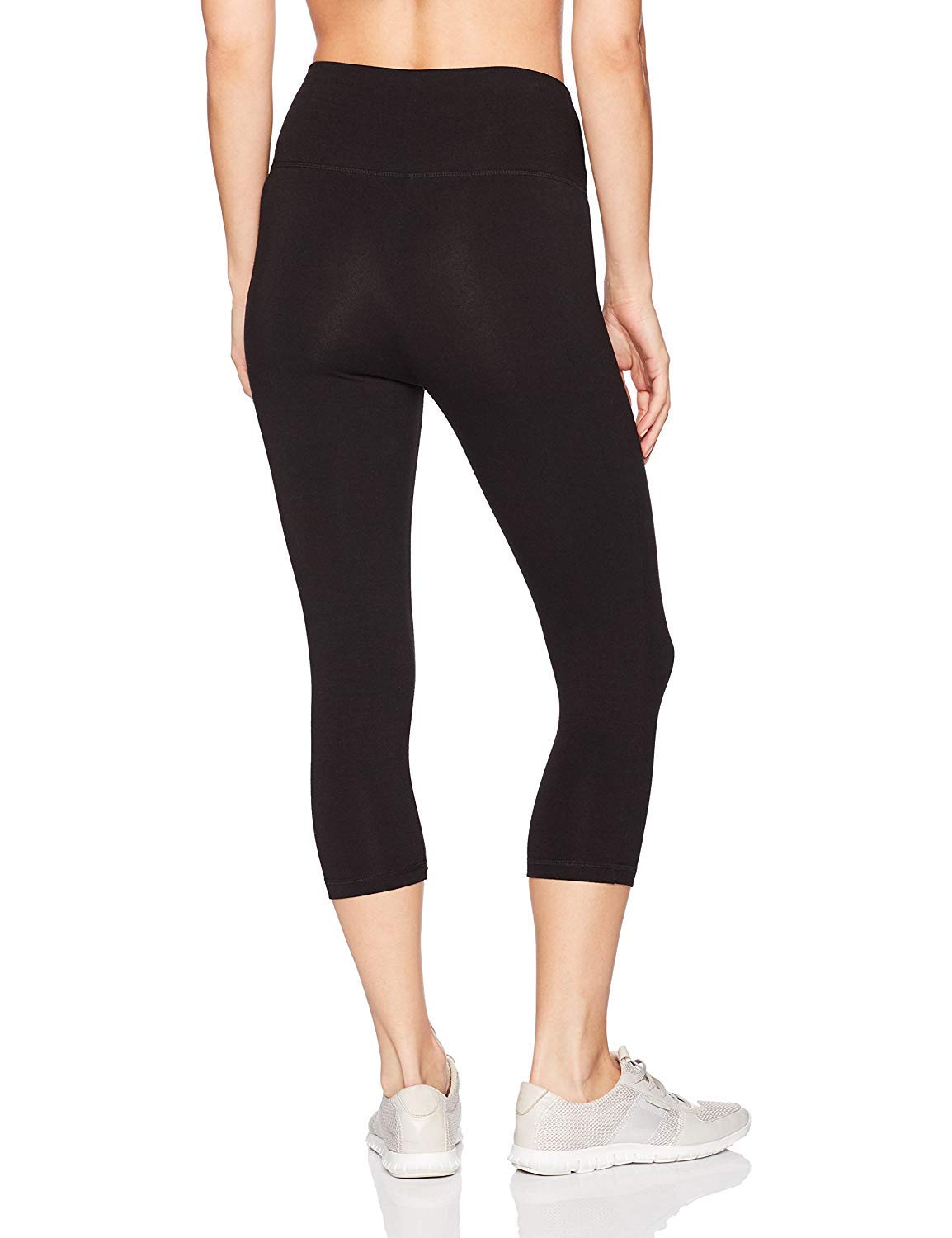 Spalding Women's High Waisted Crop Legging, Deep Black, X-Large