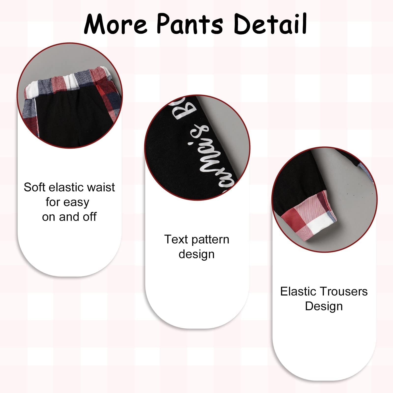 Fuermos Newborn Infant Baby Boy Clothes Plaid Button Long Sleeve Hoodies Romper+ Mama's and Boy Pants Outfits Set