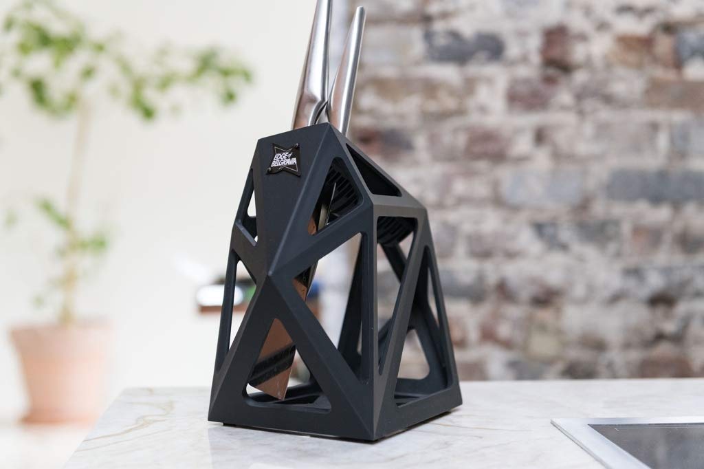 Edge of Belgravia BLACK DIAMOND Kitchen Knife Block Holder | Knives not included - match knives only