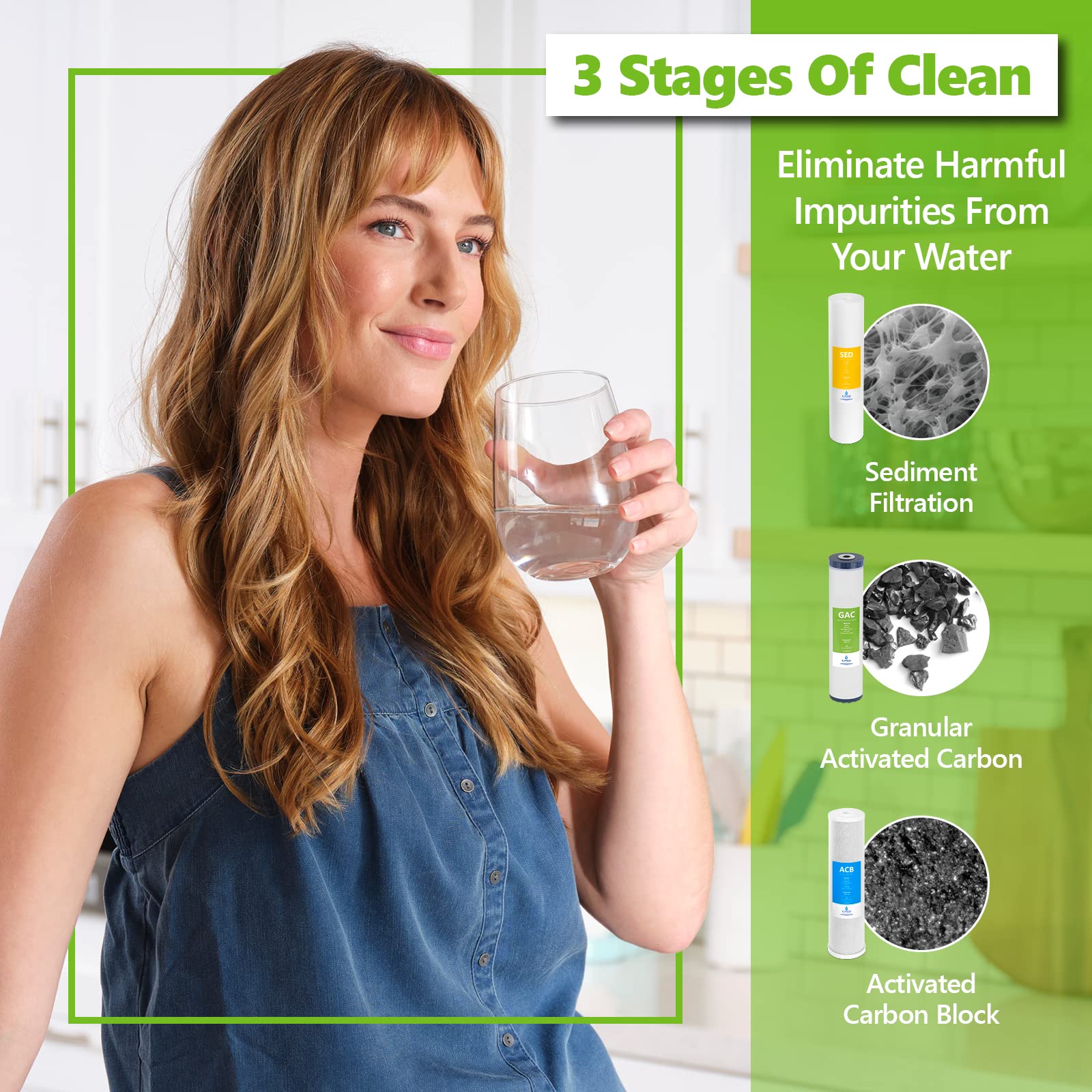 Express Water WH300SCGS Whole House Water Filtration System, Stainless Steel and Express Water Kinetic Degradation Fluxion Replacement Filter