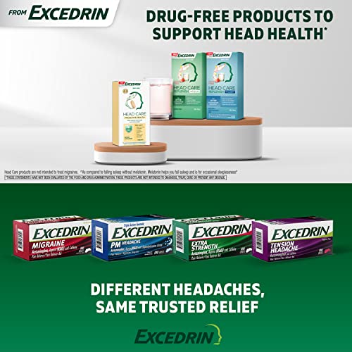 Head Care Replenish Plus Focus From Excedrin Drink Mix with Electrolytes, L-Theanine, Ginger and Caffeine for Head Health Support - 24 Packets