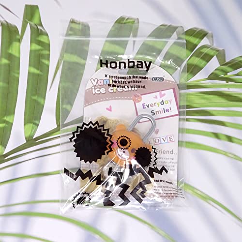 Honbay Cute Cartoon Animal Padlock Mini Brown Bear Padlock Lock with Key - for Jewelry Box, Purse, Handbag, Backpacks, Cabinet, Treasure Chest, Suitcases, Lockers, Letter Box, Diary, Notebook, etc