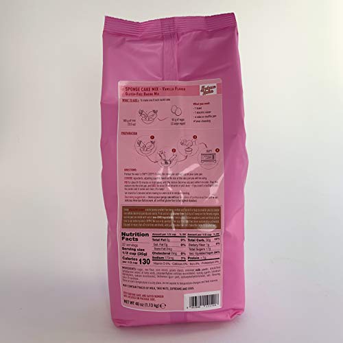 Madame Loulou Gluten Free Vanilla Sponge Cake Mix - moist, fluffy premium yellow cake mix 2.5 lbs (Vanilla)