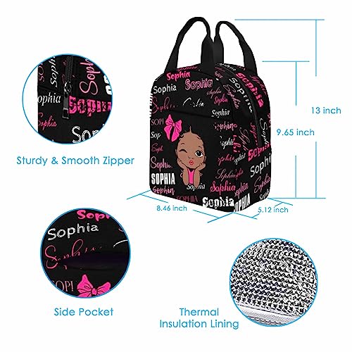InterestPrint Backpack Little Princess Glitter Gold Bookbag School Backpack for Girls Boys Backpacks Canvas Light Laptop Bag