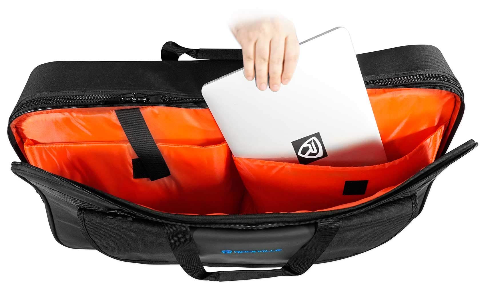 Rockville RDJB20 DJ Controller Bag Fits Mixdeck & Quad N4 NS6 DDJ-SX MC7000+More, Black