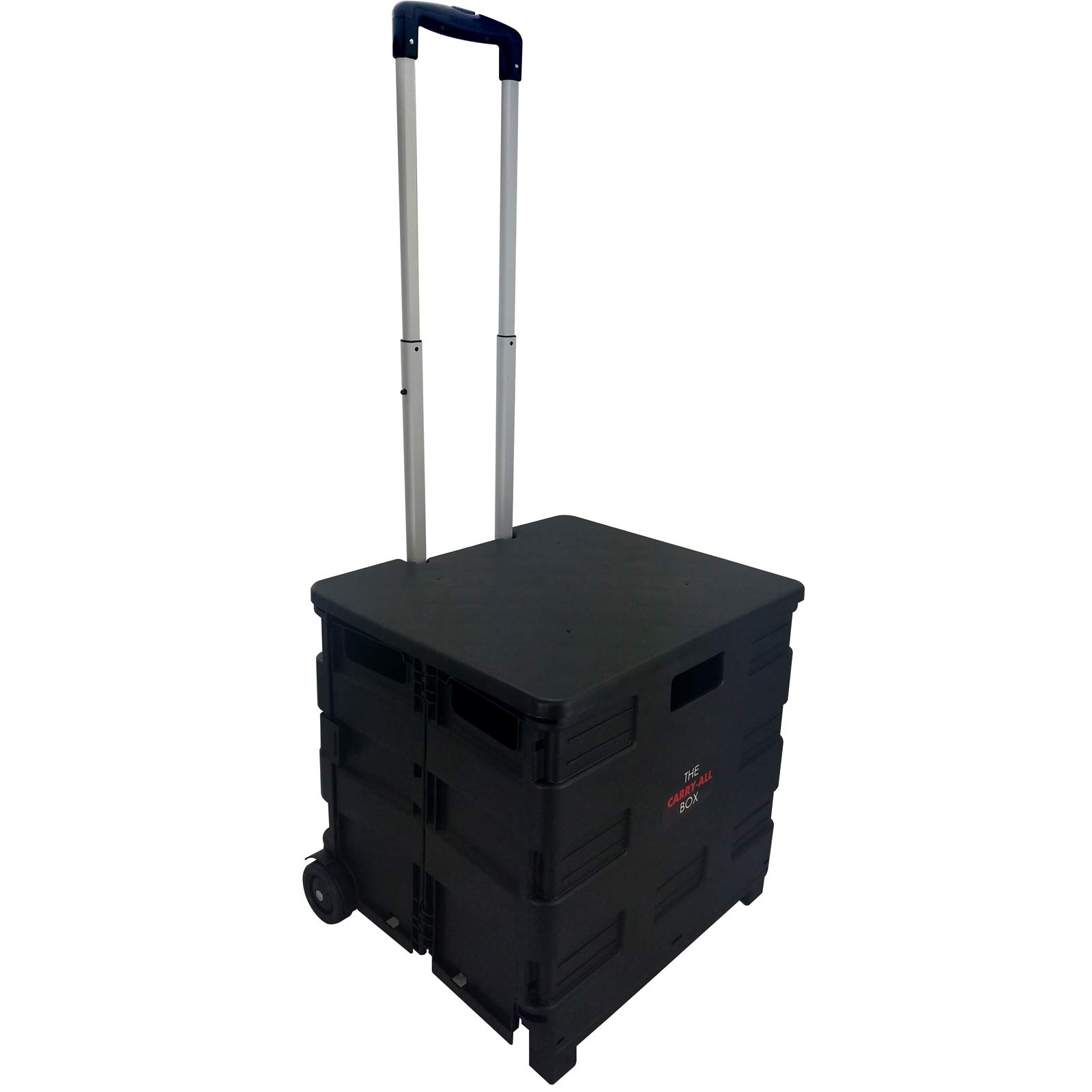 Elama Home Heavy Duty Carry All Easy Folding Cart with Lid Carryall Black